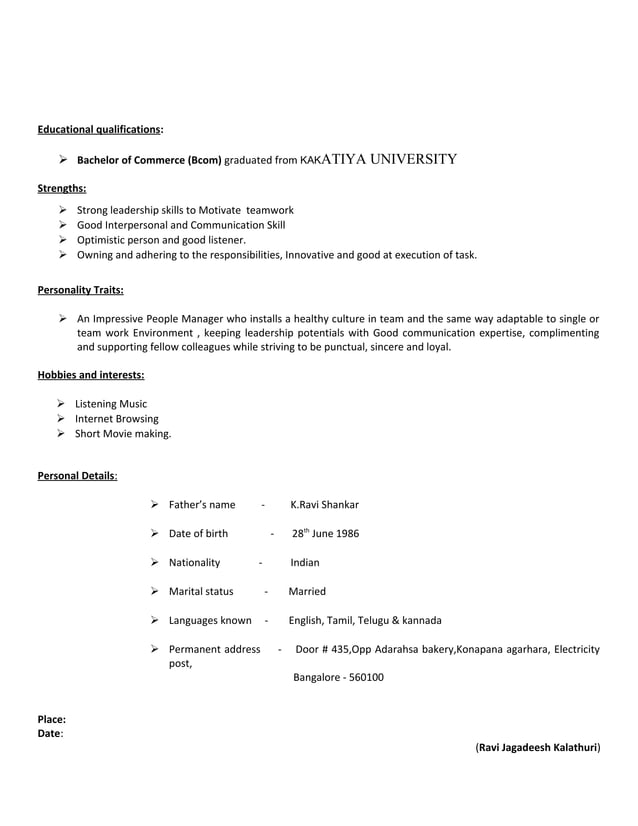 RAVI JAGADISH KALATHURI | DOC | Business Accounting & Finance | Business