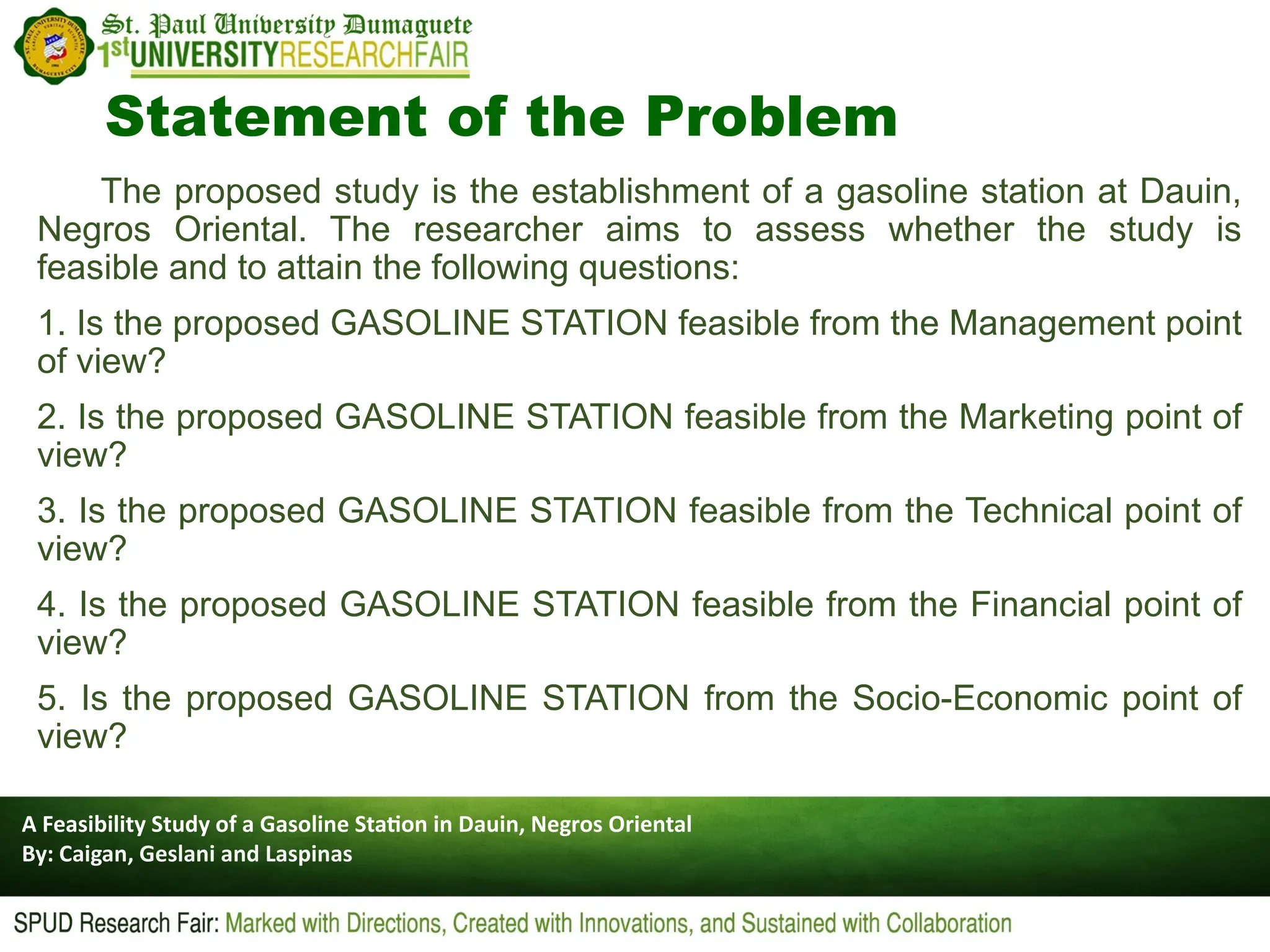 Feasibility Study of Gasoline Station in PHilippines | PDF