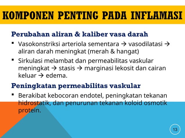 Konsep Inflamasi pada pasien, inflamasi adalah proses peradangan | PPT