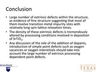 Paramagnetic Defects in Variously Procesed Strontium Titanate ...