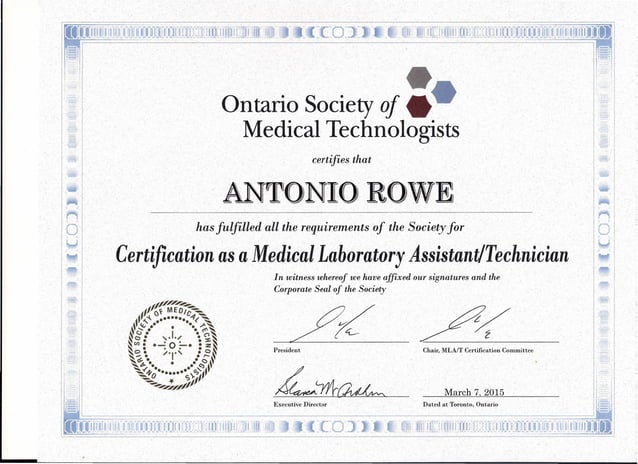 OSMT Certificate | PDF