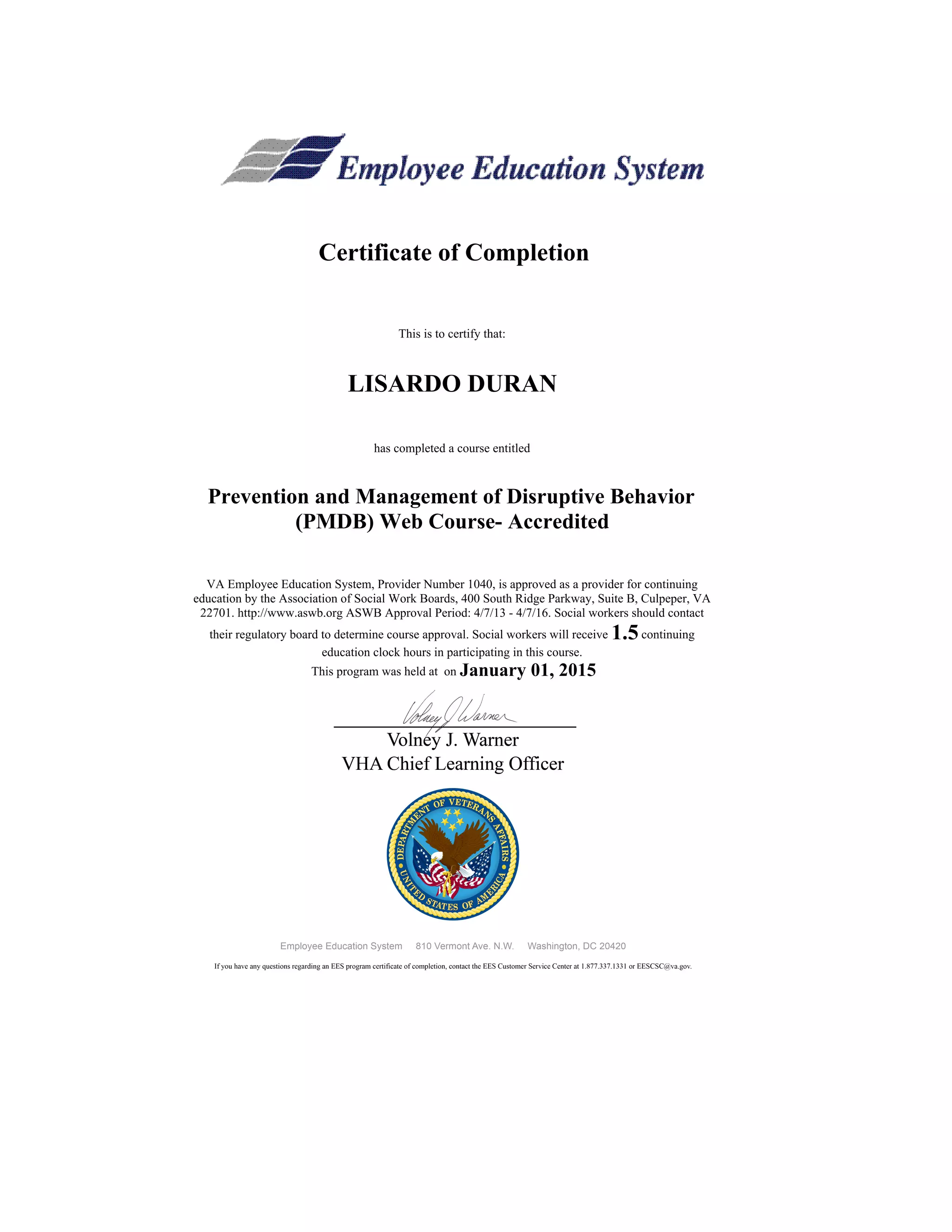 Prevention and Management of Disruptive Behavior | PDF