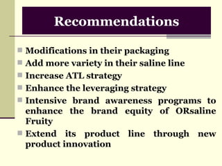 Brand audit of SMC ORSaline | PPT