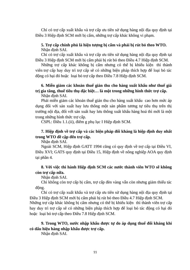 Hướng dẫn học tập môn Luật thương mại quốc tế (có đáp án tham khảo) | PDF