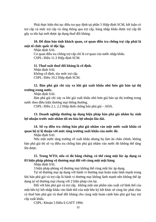 Hướng dẫn học tập môn Luật thương mại quốc tế (có đáp án tham khảo) | PDF