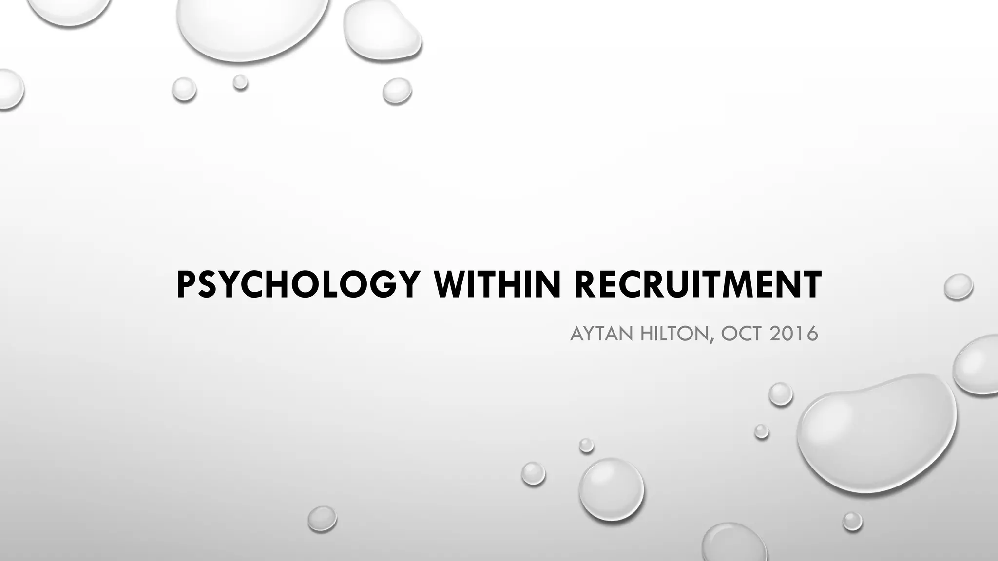Psychology Within Recruitment | PDF