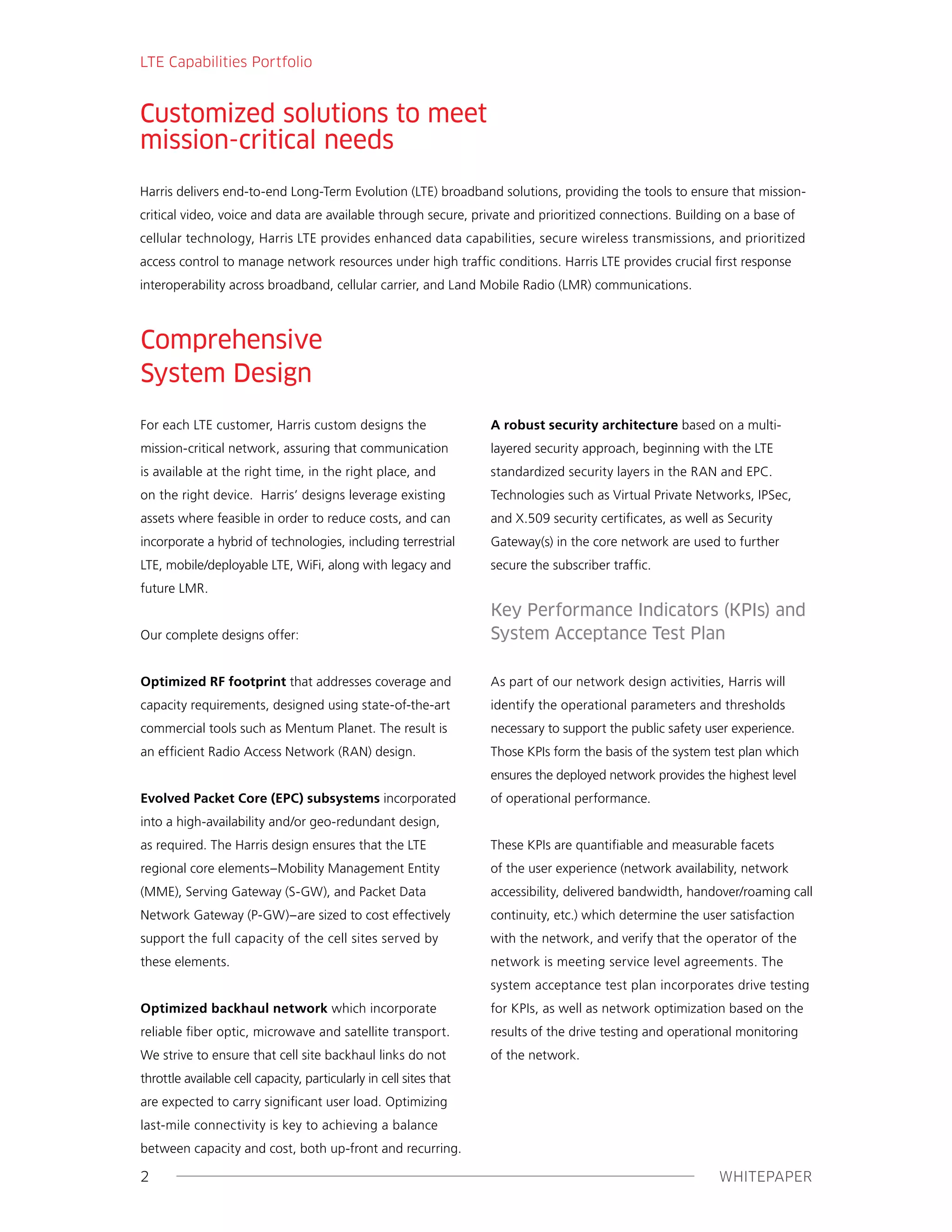 WP1402 - Harris LTE_Portfolio | PDF