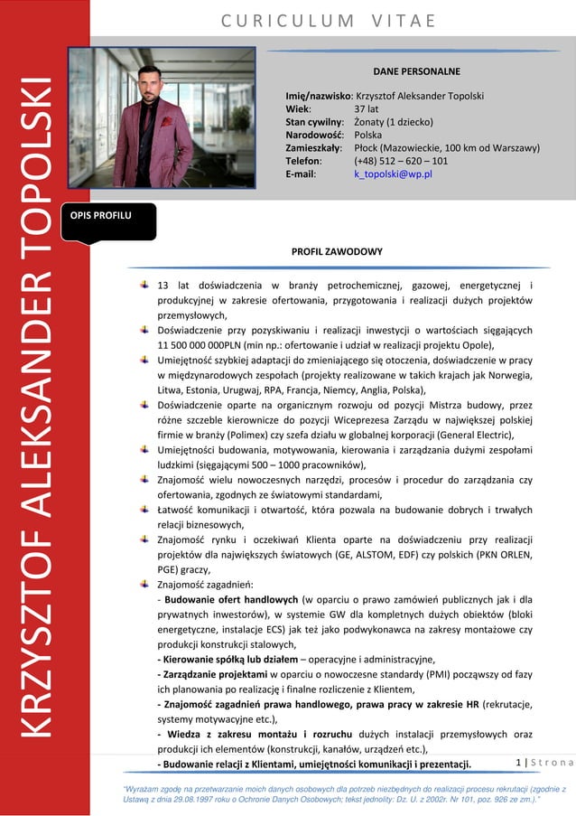 CV PL Krzysztof Topolski | PDF