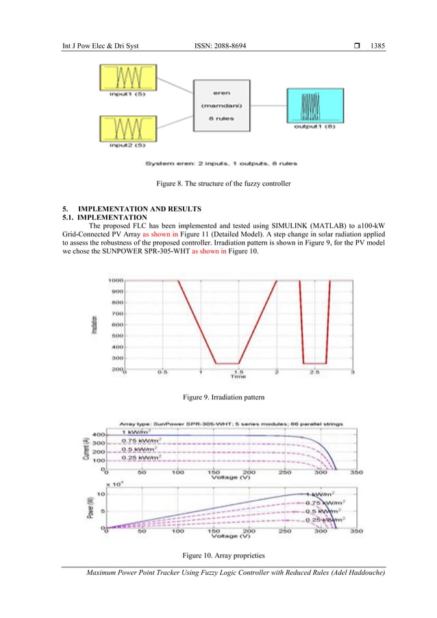 Maximum Power Point Tracker Using Fuzzy Logic Controller with Reduced Rules | PDF | Internet of ...