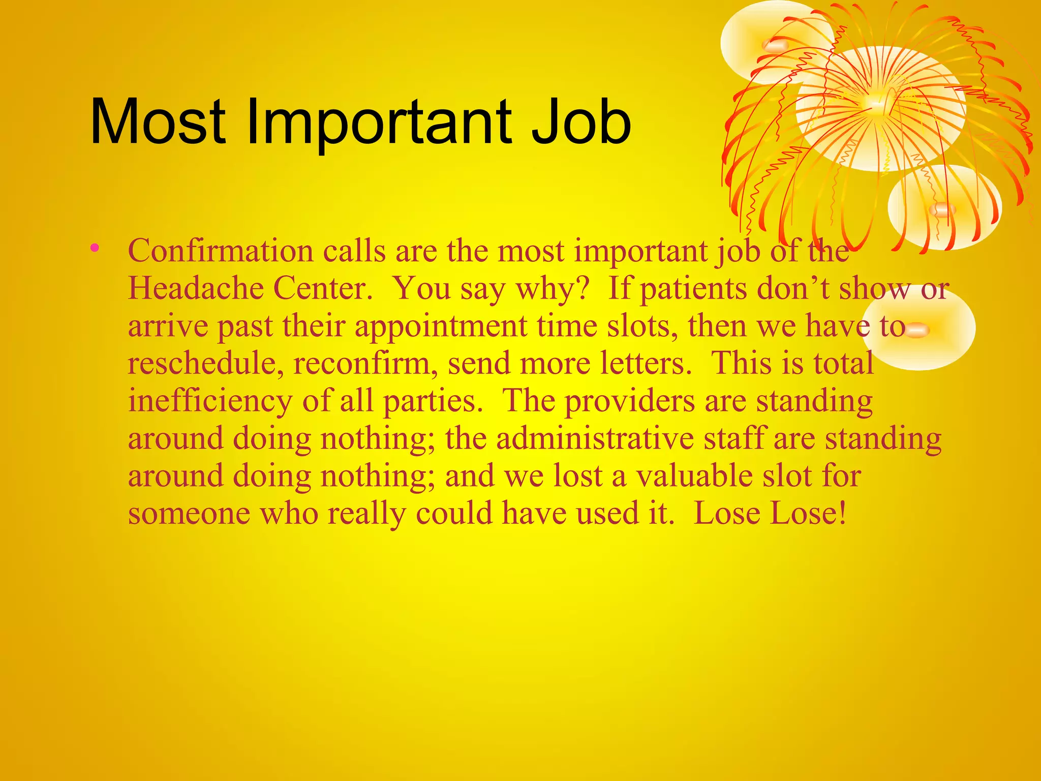 CONFIRMATION CALL PROCEDURE | PPT