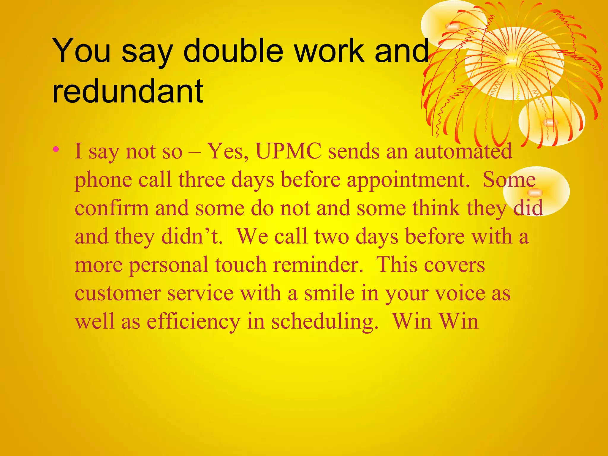 CONFIRMATION CALL PROCEDURE | PPT