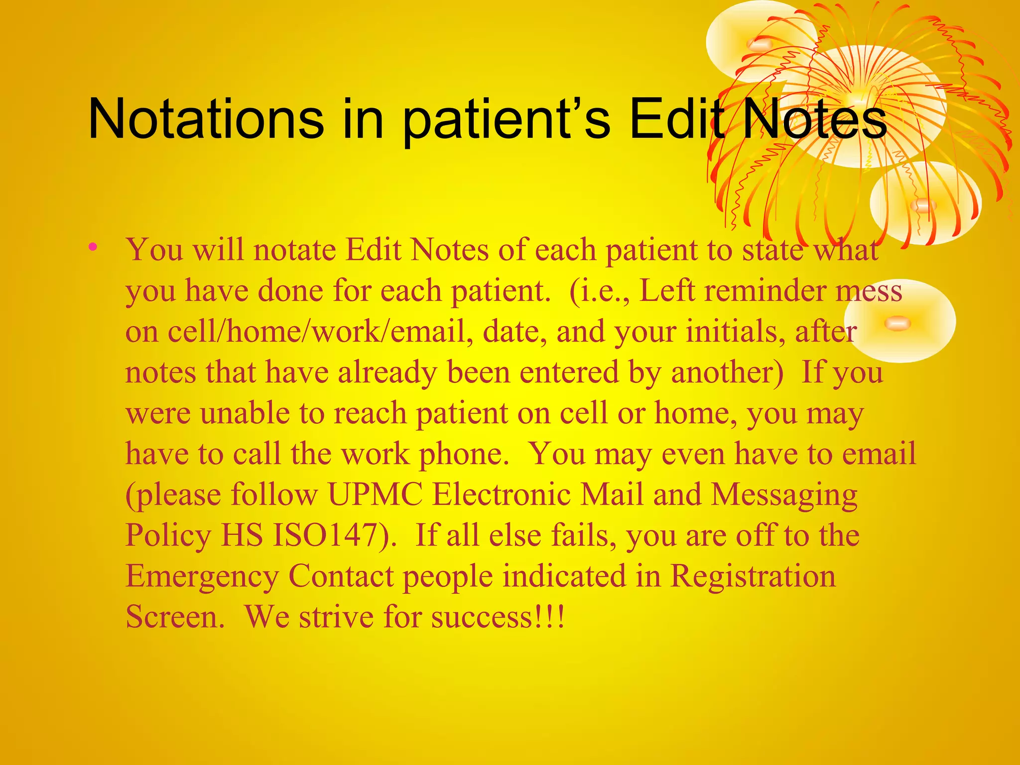 CONFIRMATION CALL PROCEDURE | PPT