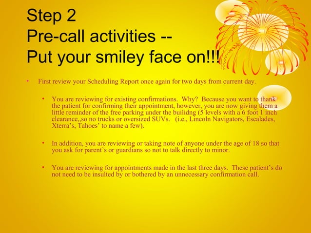 CONFIRMATION CALL PROCEDURE | PPT