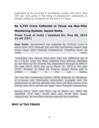 Tax Fraud research paper | PDF | Free Download