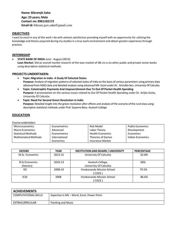 Bikramjit Cv | PDF