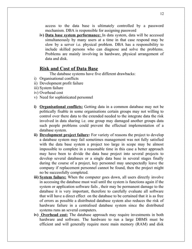 Rdbms Notes Doc Databases Computer Software And Applications