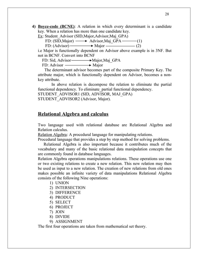 rdbms-notes | DOC | Databases | Computer Software and Applications