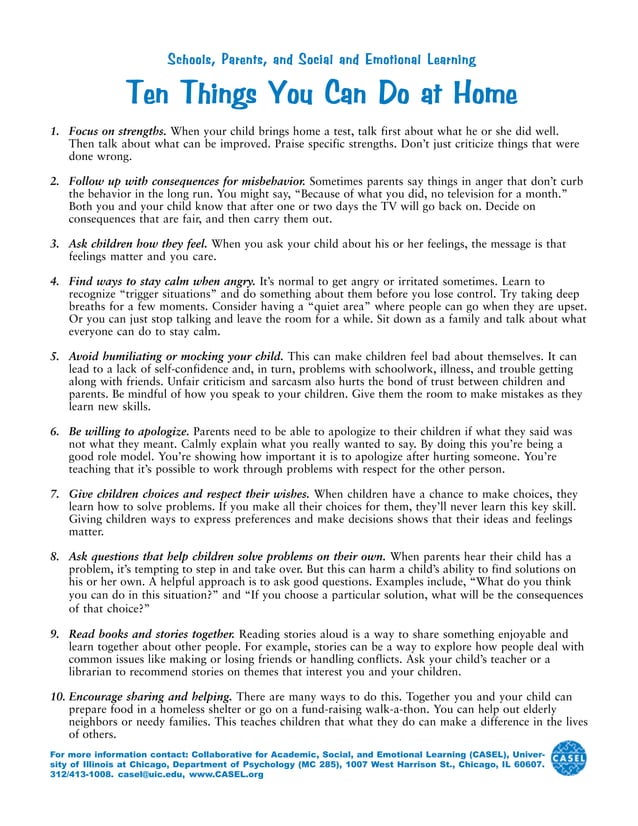 Ten Things You Can Do at Home | PDF