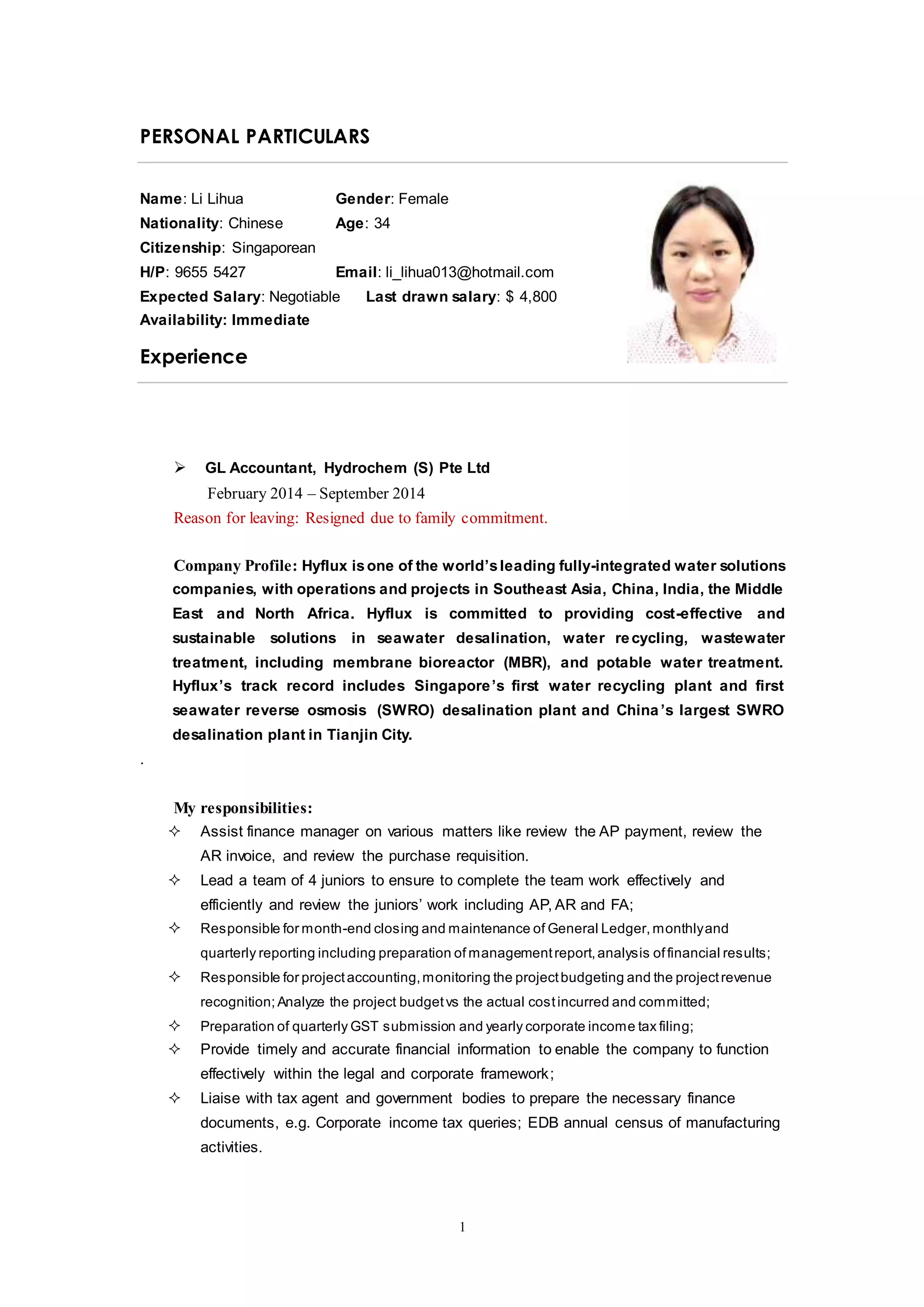 Lihua_li_resume_Updated | DOCX