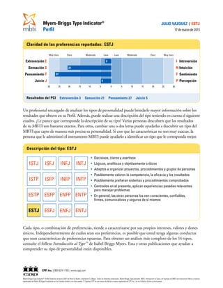 Myers-Briggs Type Indicator | PDF
