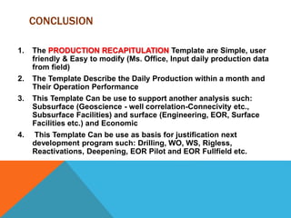 Production Recapitulation Template | PPTX