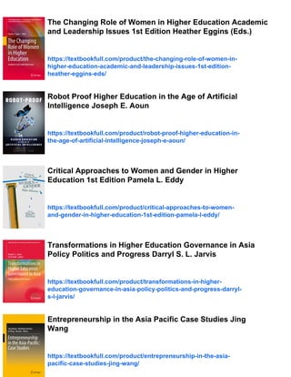 Gender and the Changing Face of Higher Education in Asia Pacific Deane ...