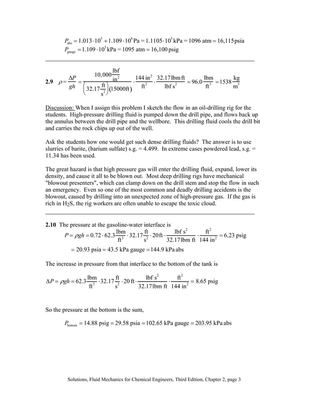 Fluid Mechanics for Chemical Engineers, 3rd Edition | PDF