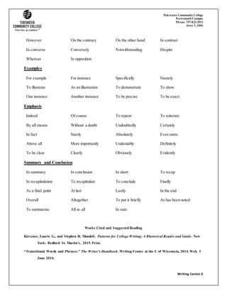 Transition Words | PDF