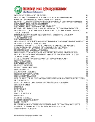 Detailed Project Report on ORTHOPAEDIC IMPLANTS AND INSTRUMENTS PLATES ...