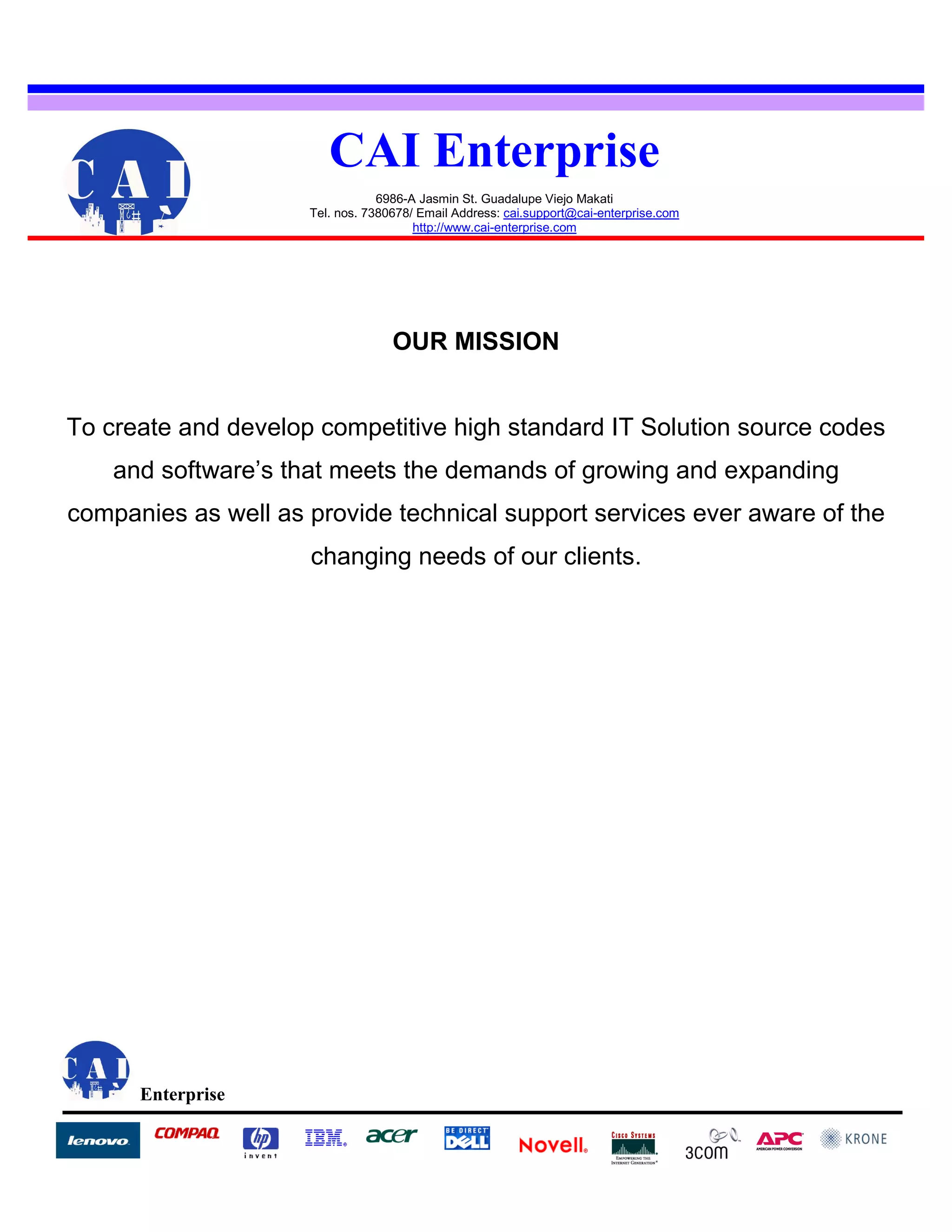 CAI Company Profile | PDF