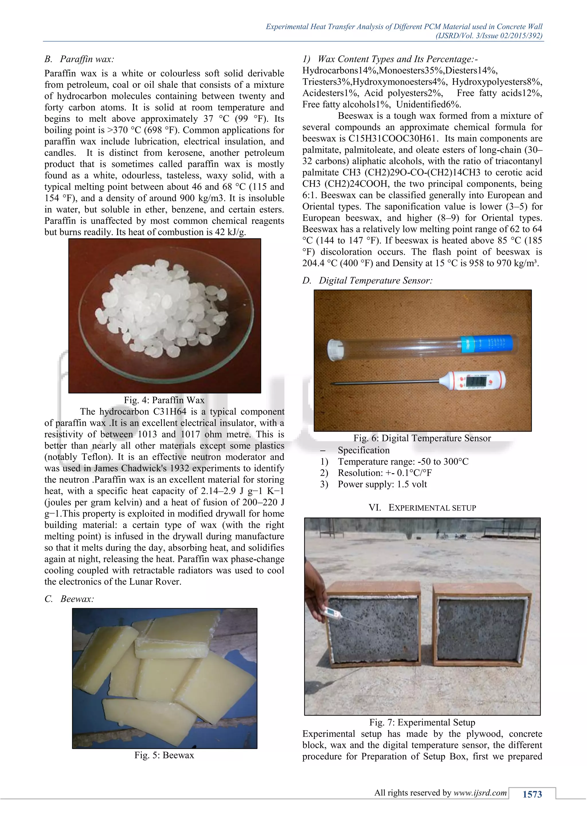 Experimental Heat Transfer Analysis of Different PCM Material used in ...
