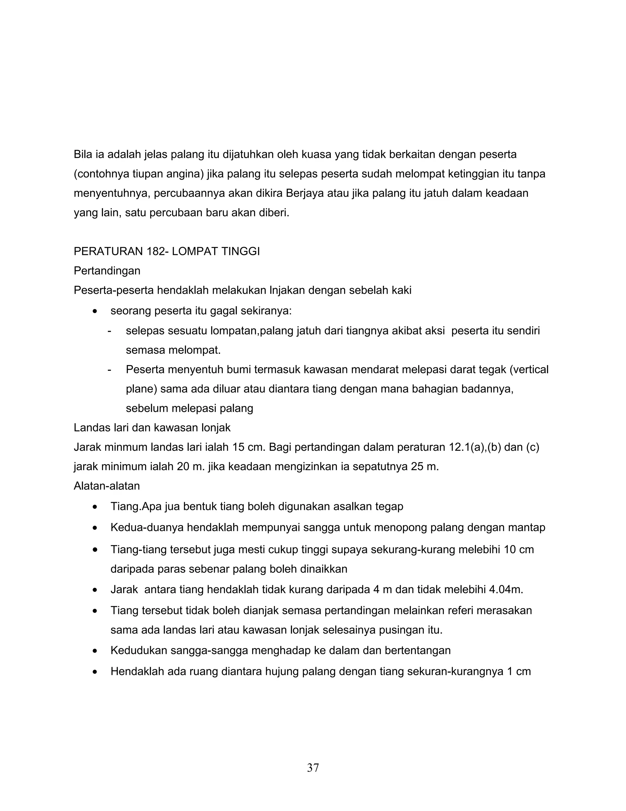 Peraturan Olahraga KOAM | PDF