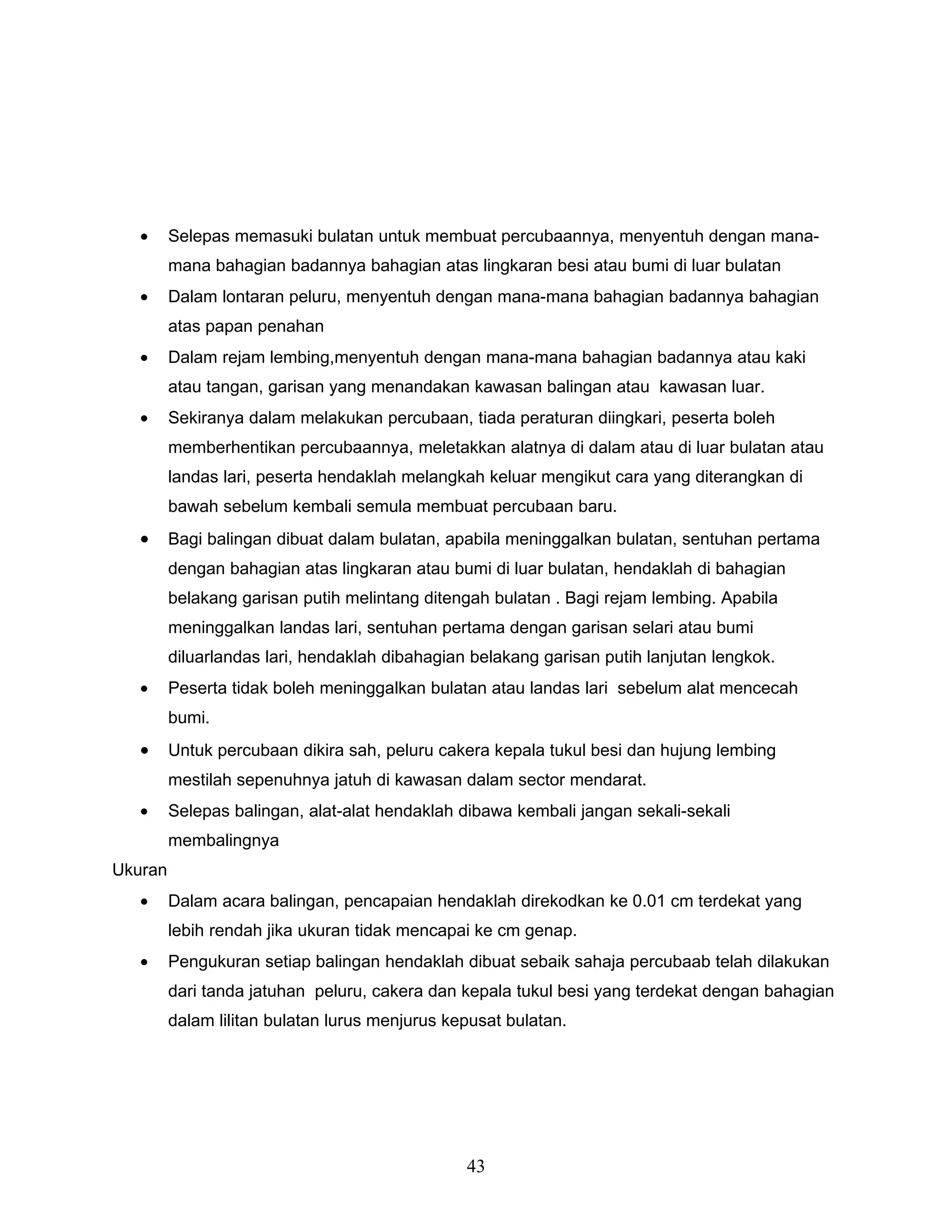 Peraturan Olahraga KOAM | PDF