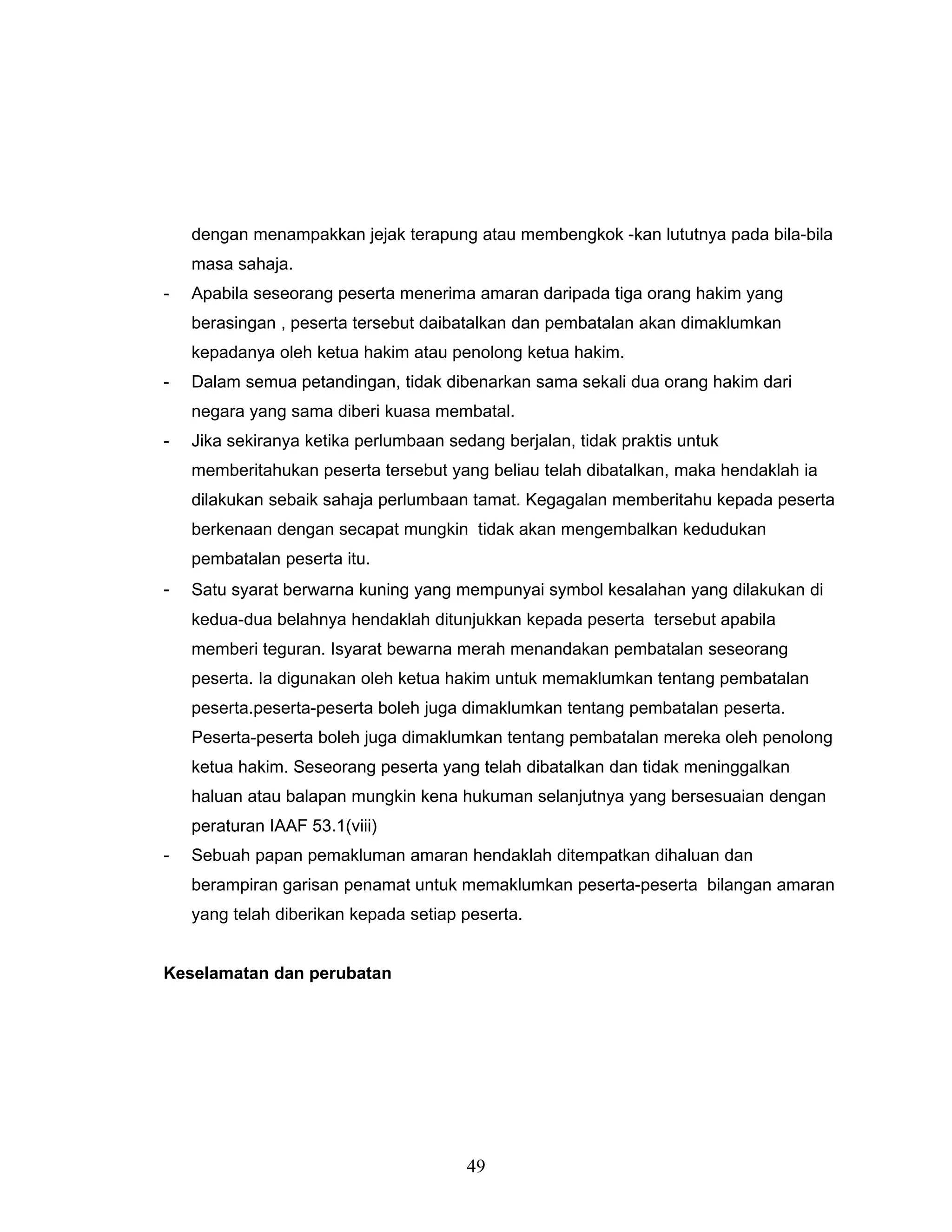 Peraturan Olahraga KOAM | PDF