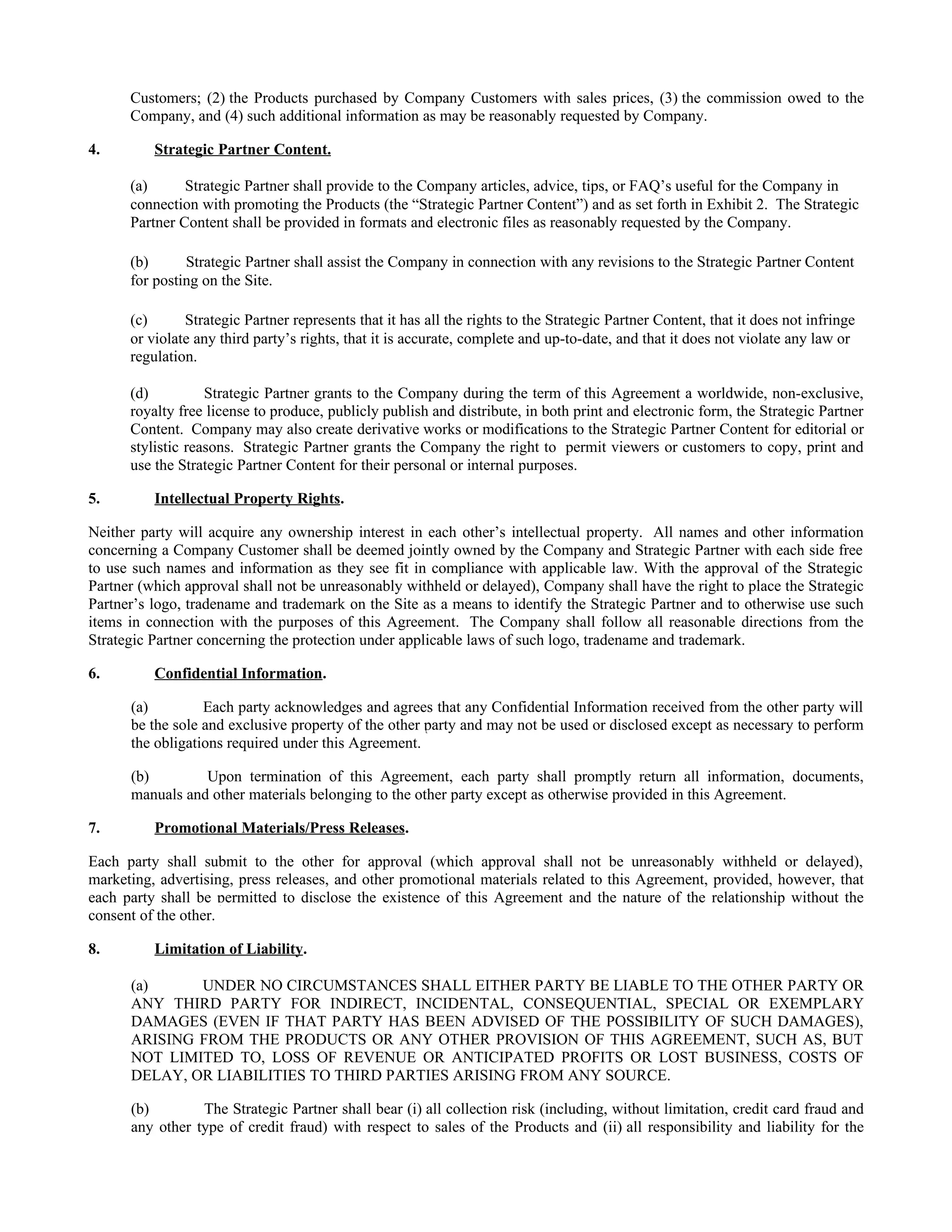 E-Commerce Agreement | DOC