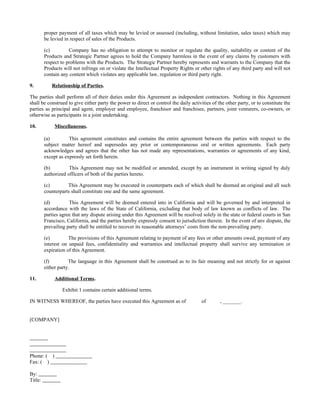 E-Commerce Agreement | DOC