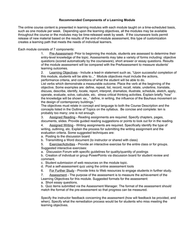 Recommended_Components_of_Learning_Module | DOC