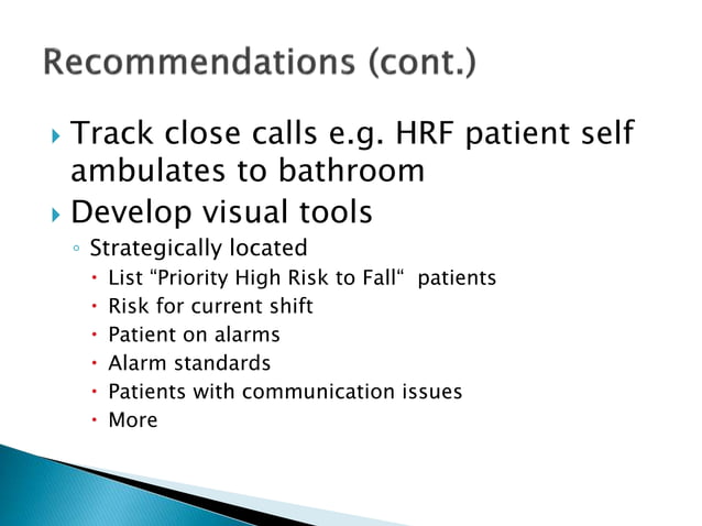 Preventing Patient Falls in Acute Care Hospitals | PPTX