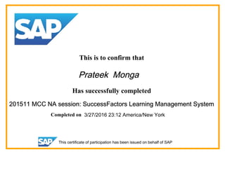 MCC NA LMS Certificate | PPT