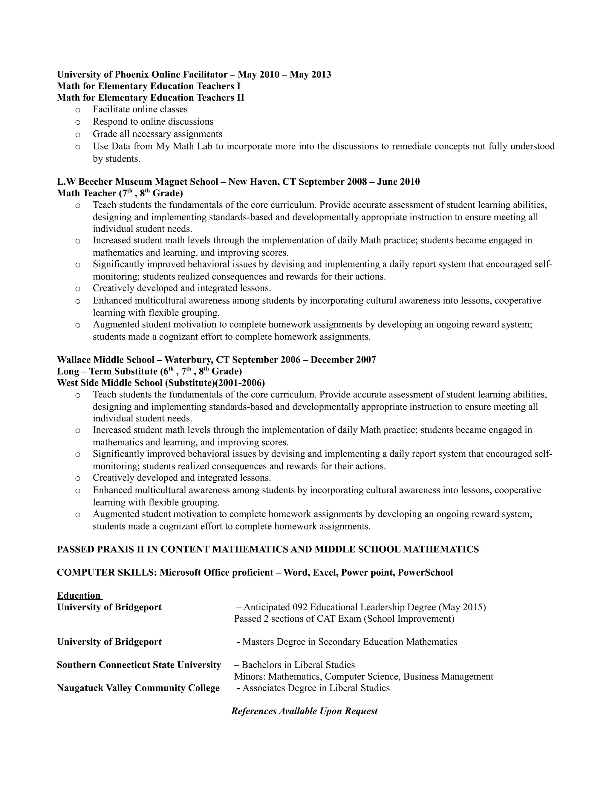 Michelle Resume | DOC