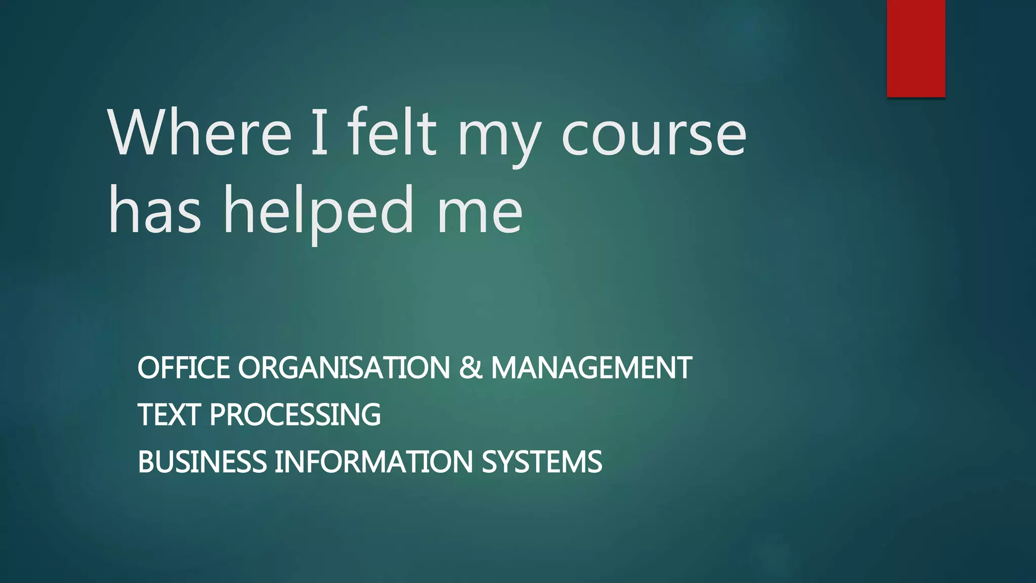 Work placement Presentation | PPT