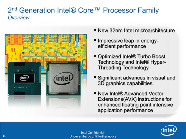 Intel Core second generation Sandy Bridge new models and specifications ...