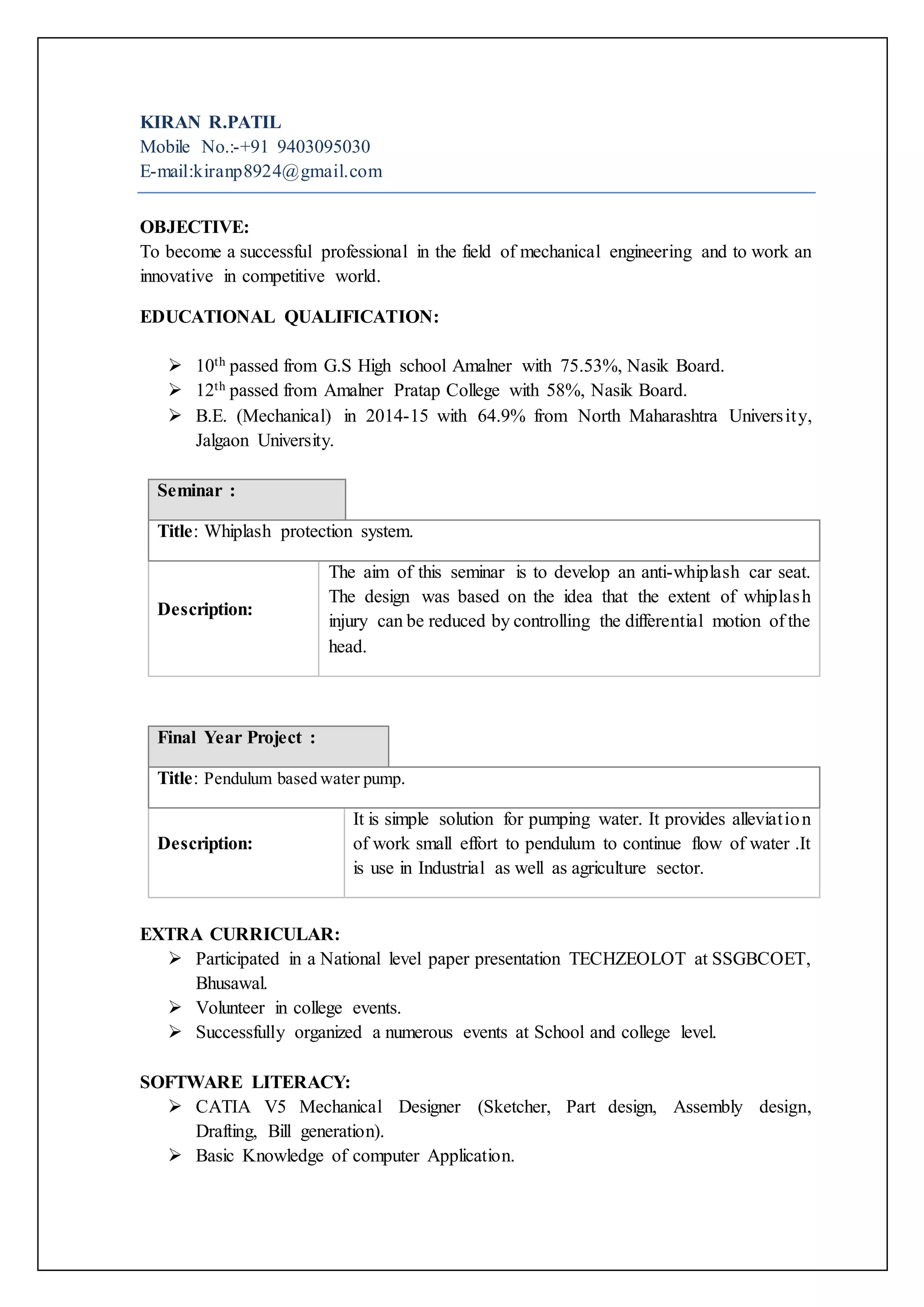 kiran resume | PDF