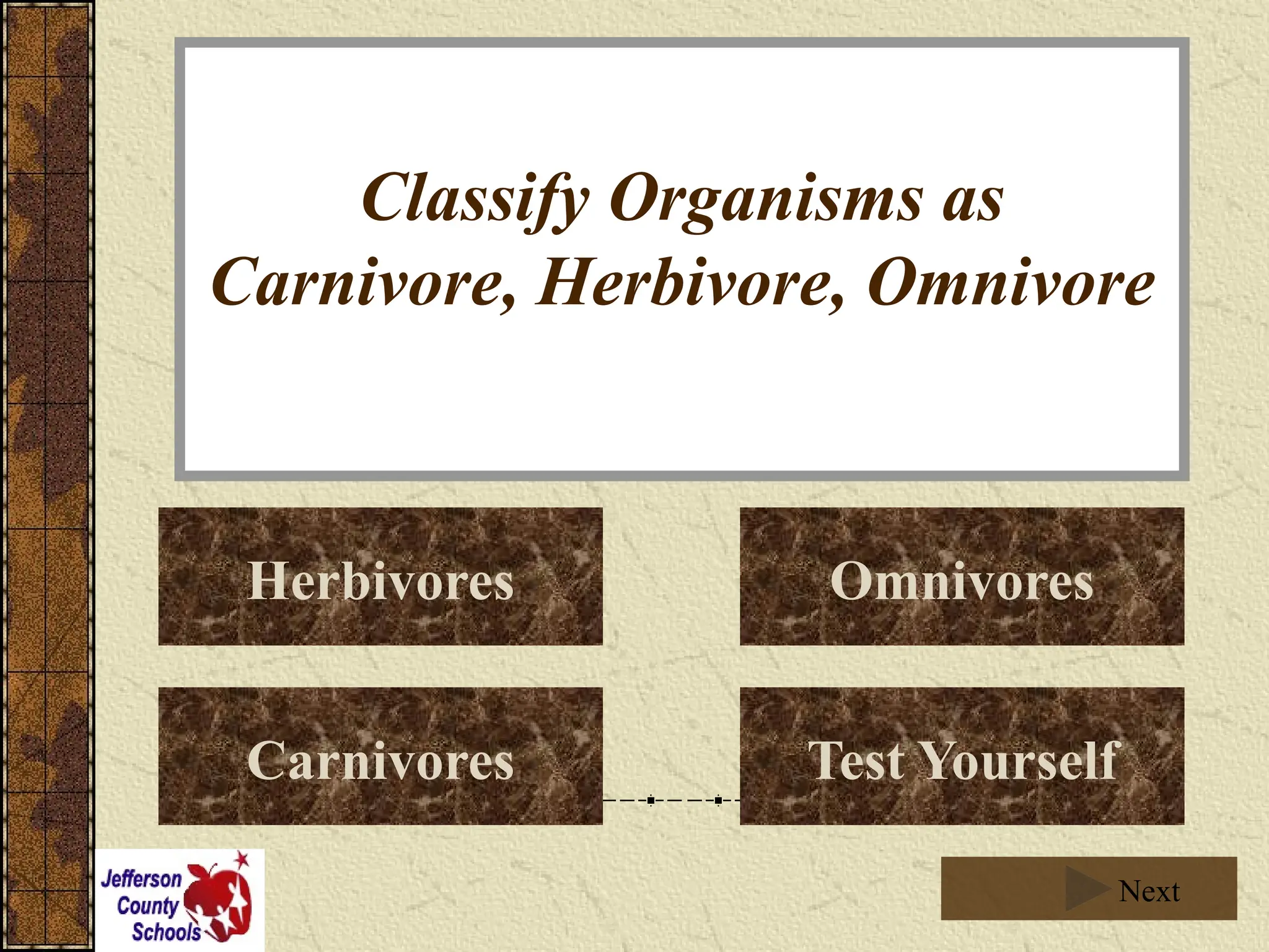 Classification of animals (Canivores, Omnivores, Herbivores) | PPTX