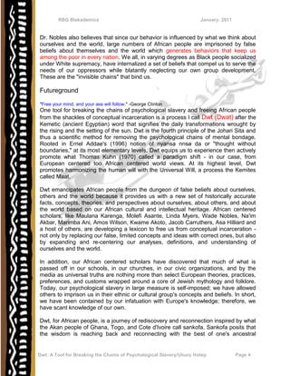 Dwt: A Tool for Breaking the Chains of Psychological Slavery By Uhuru ...