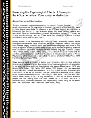 Dwt: A Tool for Breaking the Chains of Psychological Slavery By Uhuru ...