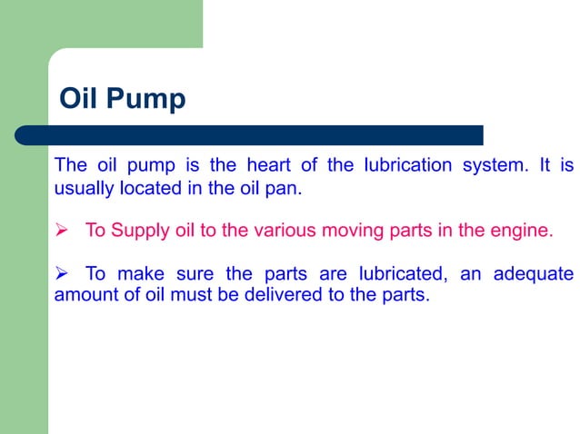 469592090-Automotive-Lubrication-System.ppt | Chemistry | Science