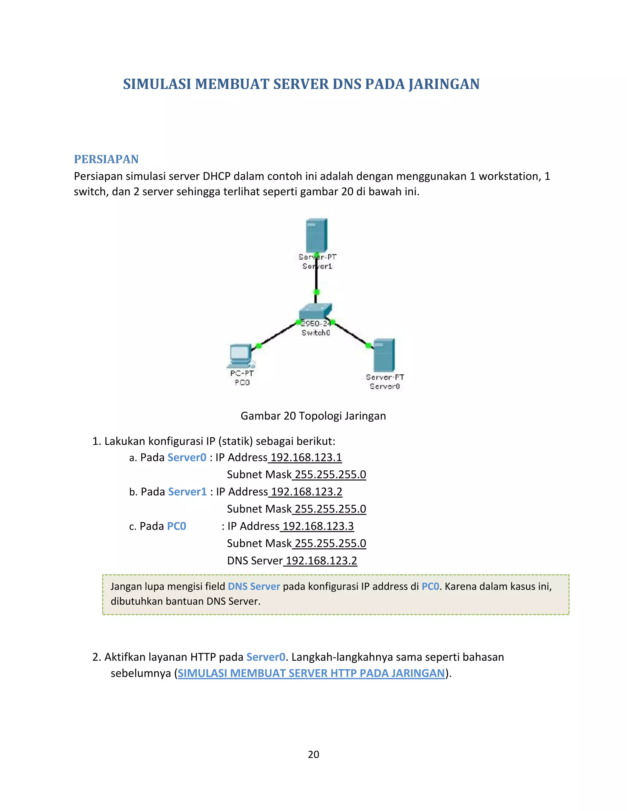 modul cisco packet tracer unutuk simulasi jaringan komputer | PDF