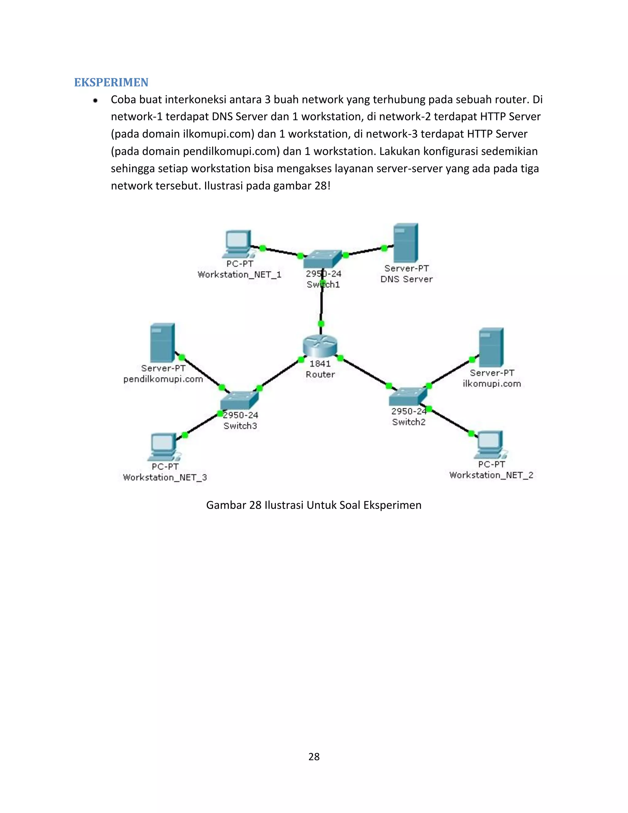 modul cisco packet tracer unutuk simulasi jaringan komputer | PDF