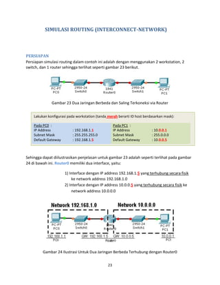modul cisco packet tracer unutuk simulasi jaringan komputer | PDF